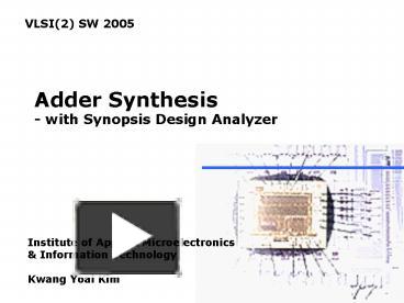 PPT – Adder Synthesis PowerPoint presentation | free to view - id ...