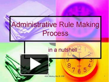 PPT – Administrative Rule Making Process PowerPoint presentation | free ...
