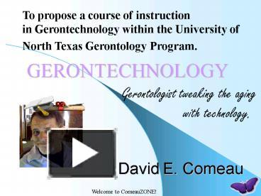 GERONTECHNOLOGY presentation | free to view