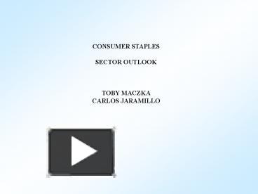 CONSUMER STAPLES presentation | free to view
