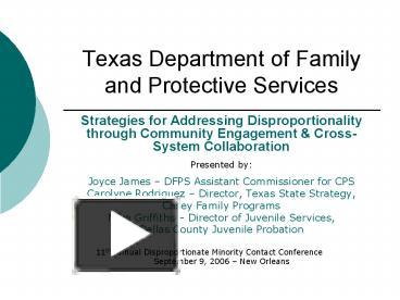 Texas Department of Family and Protective Services presentation | free ...