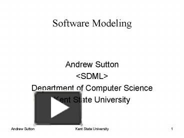 PPT – Software Modeling PowerPoint presentation | free to download - id ...