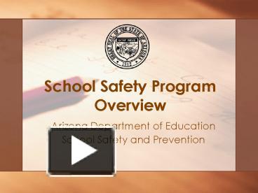 PPT – School Safety Program Overview PowerPoint presentation | free to ...
