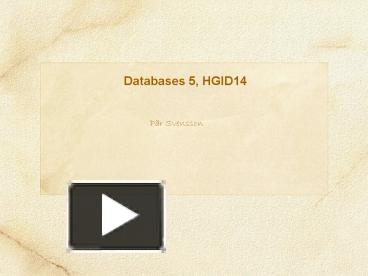 PPT – Spatial databases PowerPoint presentation | free to view - id ...