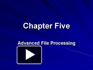Chapter Five presentation | free to download