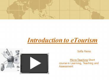 Introduction to eTourism presentation | free to view