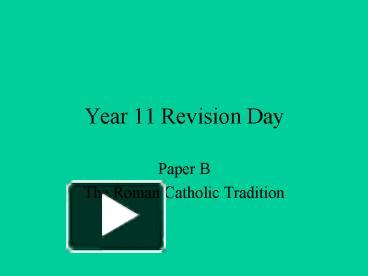 Year 11 Revision Day presentation | free to view