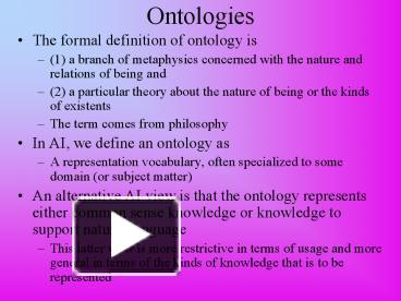 PPT – Ontologies PowerPoint presentation | free to download - id: aa6e ...
