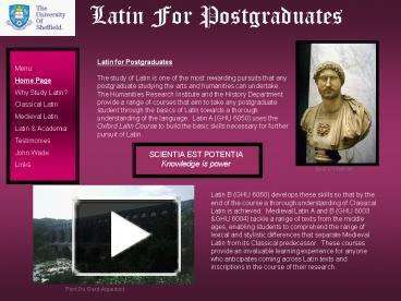 PPT – Latin For Postgraduates PowerPoint presentation | free to view ...