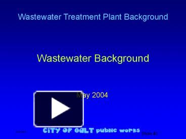 PPT – Wastewater Background PowerPoint presentation | free to view - id ...
