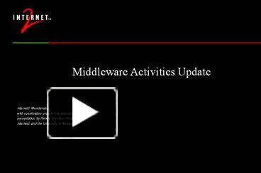 PPT – Middleware Activities Update PowerPoint presentation | free to ...