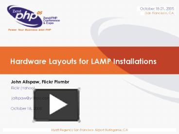 PPT – Hardware Layouts for LAMP Installations PowerPoint presentation ...