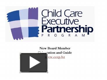New Board Member presentation | free to view