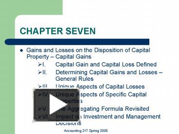 PPT – CHAPTER SEVEN PowerPoint presentation | free to view - id: ab08d ...