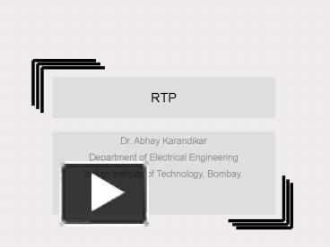 PPT – RTP PowerPoint presentation | free to view - id: ab22d-ZDZlM