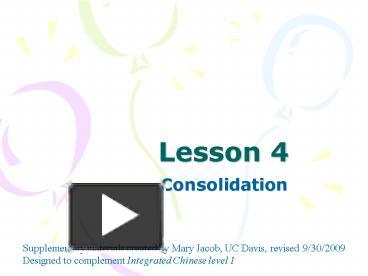 PPT – Consolidation PowerPoint presentation | free to view - id: ab434 ...