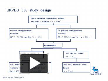 UKPDS 38: study design presentation | free to view