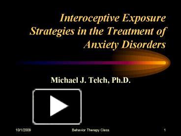 Interoceptive Exposure Strategies in the Treatment of Anxiety Disorders ...
