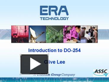 Introduction to DO254 Clive Lee presentation | free to view