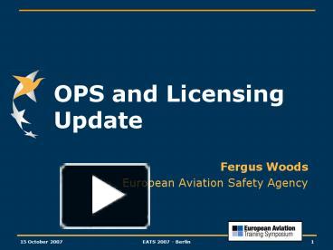 PPT – OPS and Licensing Update PowerPoint presentation | free to view ...