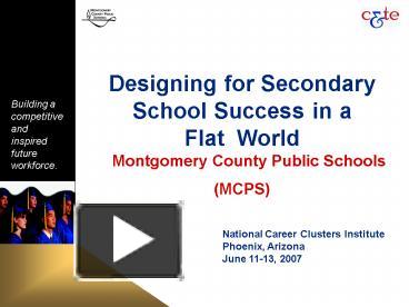 PPT – Designing for Secondary School Success in a PowerPoint ...