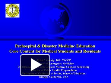 Prehospital presentation | free to view