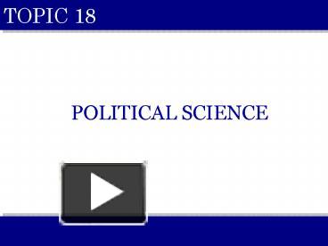 PPT – POLITICAL SCIENCE PowerPoint presentation | free to view - id ...