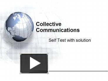 Collective Communications presentation | free to download