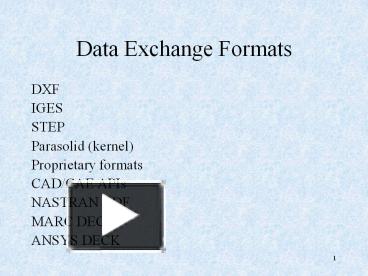 PPT – Data Exchange Formats PowerPoint presentation | free to view - id ...