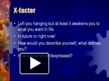 X-factor presentation | free to download