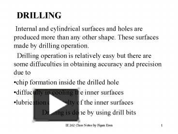 DRILLING presentation | free to view