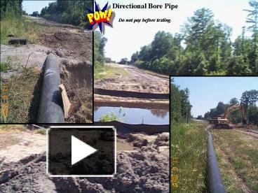 PPT – Directional Bore Pipe PowerPoint presentation | free to view - id ...