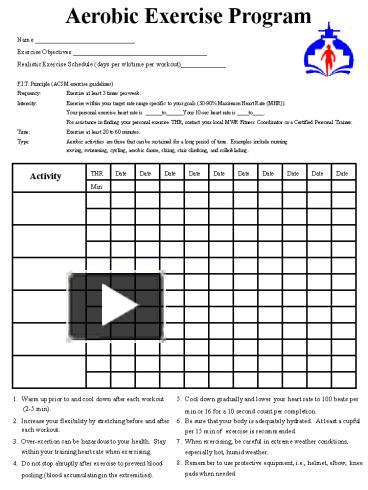 PPT – Aerobic Exercise Program PowerPoint presentation | free to view ...