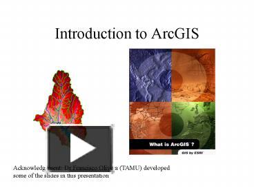 Introduction to ArcGIS presentation | free to view