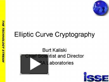 Elliptic Curve Cryptography presentation | free to view