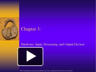 PPT – Hardware: Input, Processing, and Output Devices PowerPoint ...