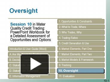 Oversight presentation | free to view