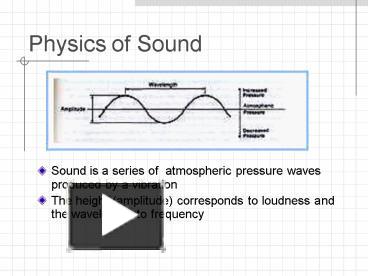 PPT – Physics of Sound PowerPoint presentation | free to view - id ...