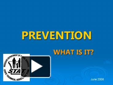 PPT – PREVENTION PowerPoint presentation | free to download - id: aeff8 ...