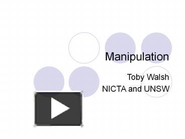 Manipulation presentation | free to download