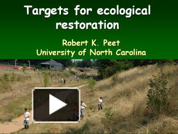 Targets for ecological restoration presentation | free to download