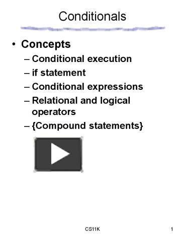 Conditionals presentation | free to view