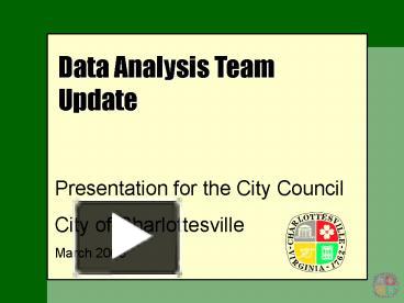 Presentation for the City Council presentation | free to view