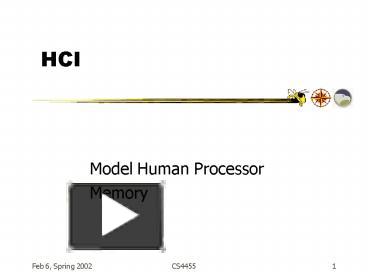 PPT – HCI PowerPoint presentation | free to view - id: afee1-NmM0Z