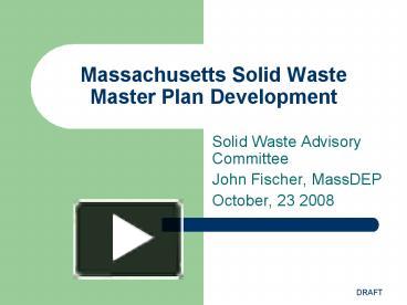 Massachusetts Solid Waste Master Plan Development presentation | free ...