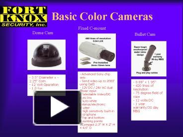 PPT – Basic Color Cameras PowerPoint presentation | free to view - id ...