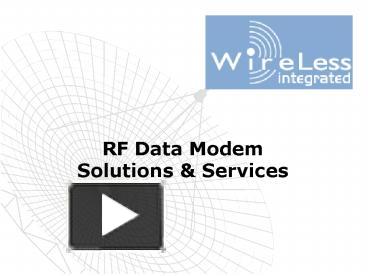 RF Data Modem presentation | free to view