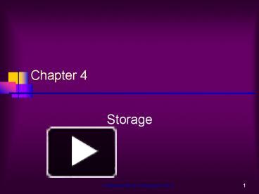 PPT – Storage PowerPoint presentation | free to download - id: b0487-OGUzM