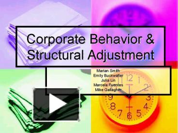 Corporate Behavior presentation | free to view