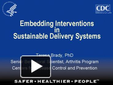 PPT – Embedding Interventions in Sustainable Delivery Systems ...